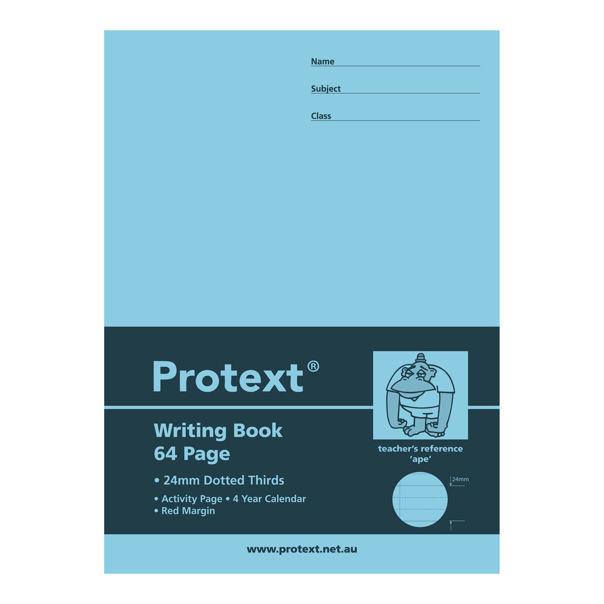 Protext Dotted Thirds Writing Book 330x240mm 24mm 64 pages | Zart