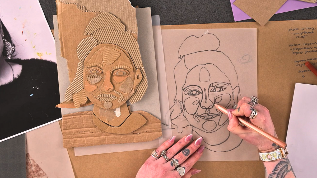 Abstract Cardboard Portraits Inspired by Pablo Picasso
