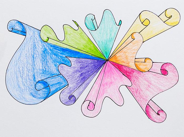 One Point Perspective Swirls Drawing | Zart