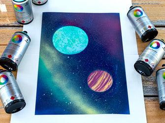 Zart Activity Video: Spray Paint Space Scape
