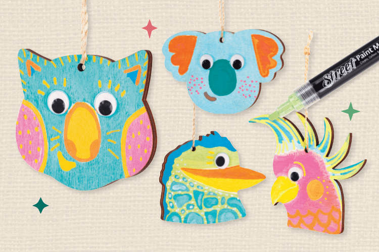 Colourful Christmas Hanging Characters