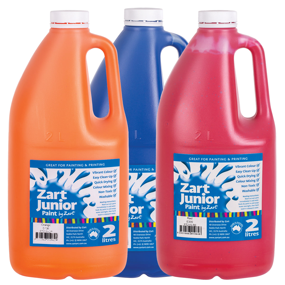 Zart Junior Paint 2L Bottles | Zart
