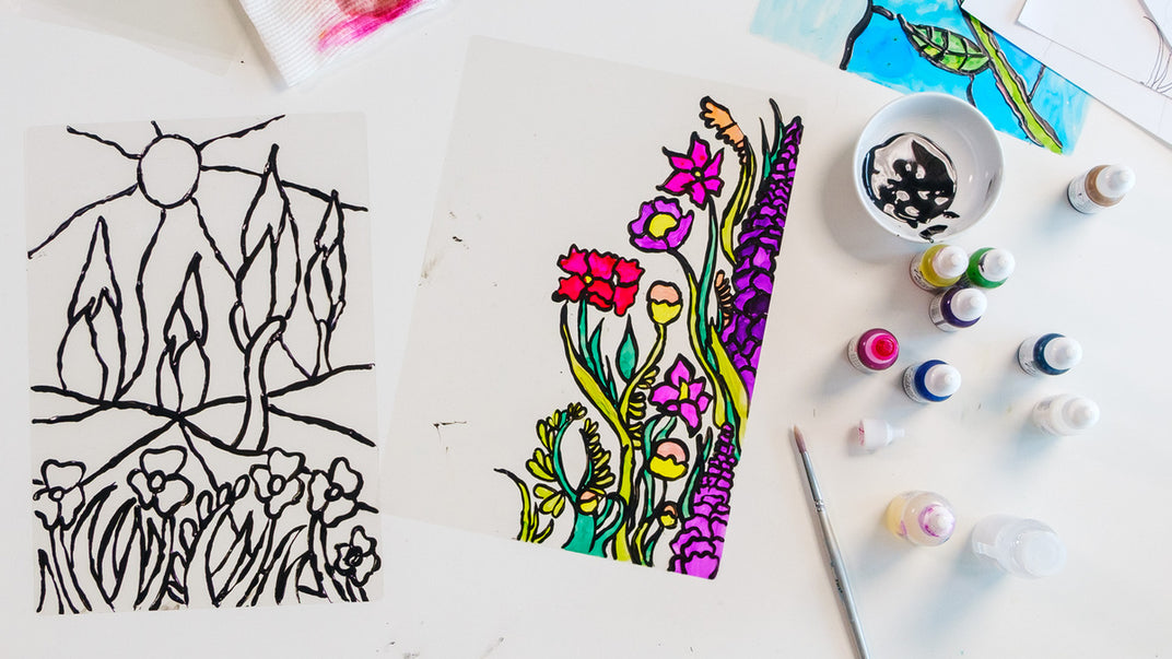 Alcohol Ink Stained Glass Painting Inspired By Louis Comfort Tiffany | Zart