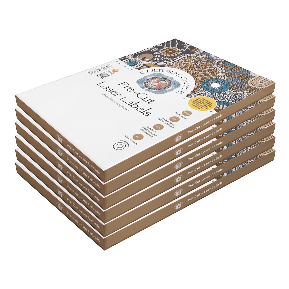 Cultural Choice Multi Purpose Labels Pack of 100 A4 sheets | Zart