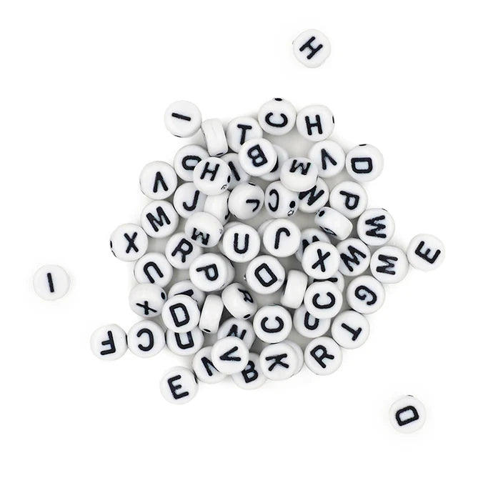 Alphabet Beads White 100g | Zart