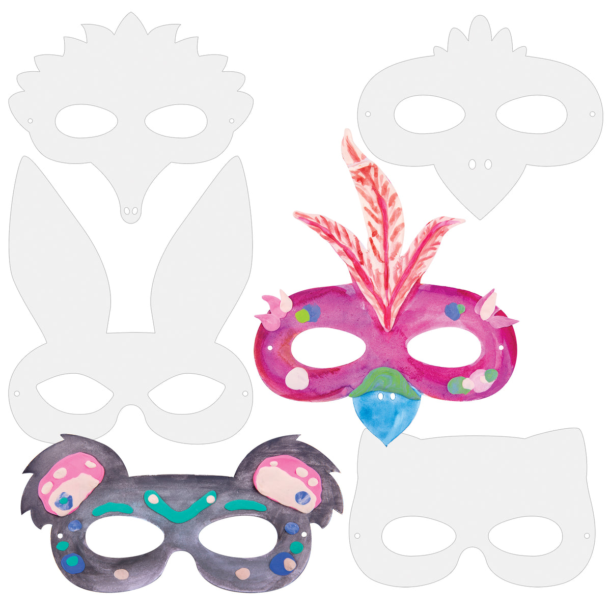 Cardboard Australian Animal Masks Pack of 30 | Zart