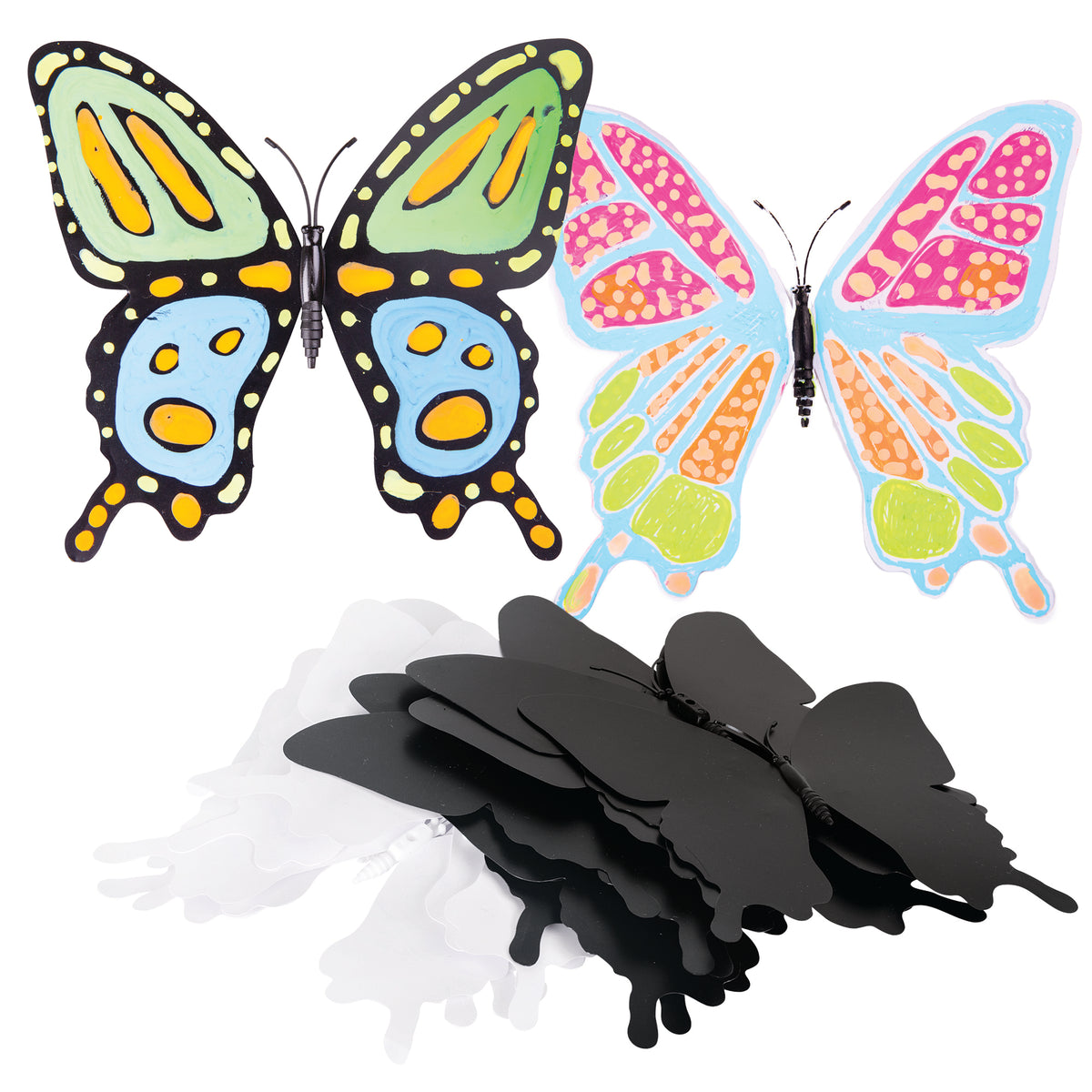 Zart Plastic Butterflies 12cm Pack of 20