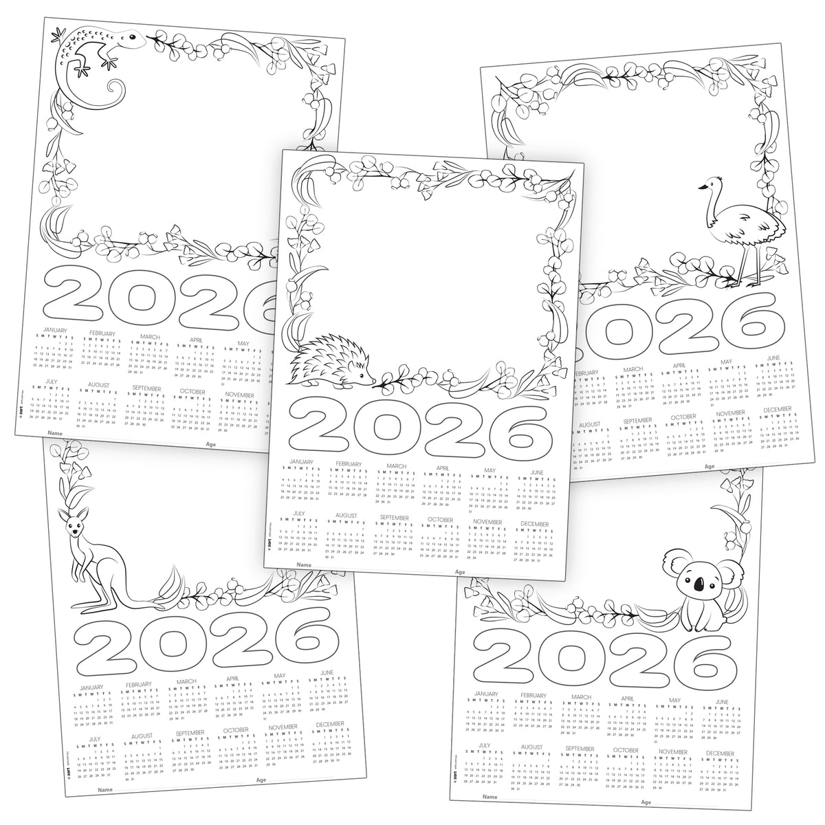 Cardboard Calendar 2026 Blanks A3 Pack of 25 | Zart