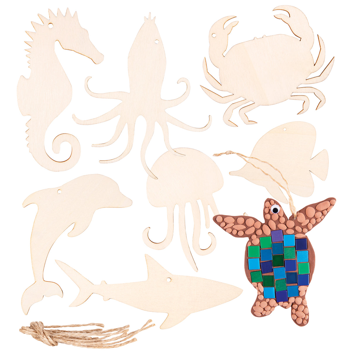 Wooden Australian Shapes Pack of 24