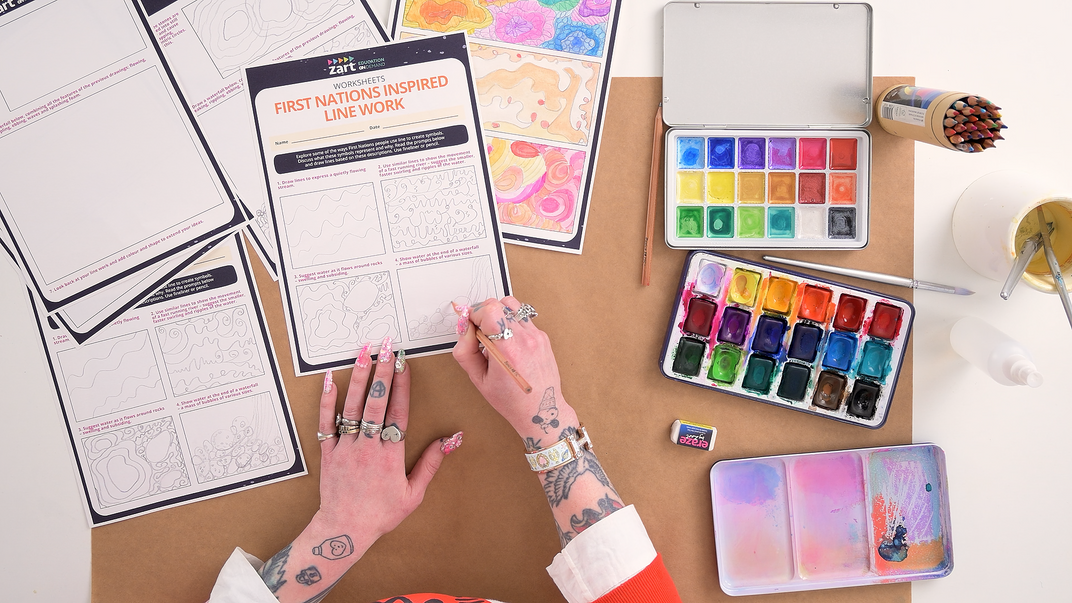 First Nations Inspired Line Worksheet | Zart