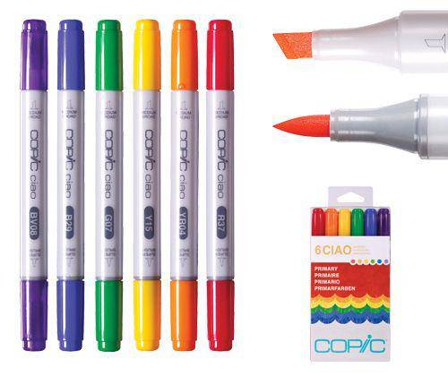 Copic Ciao Marker Set Primary Pack of 6