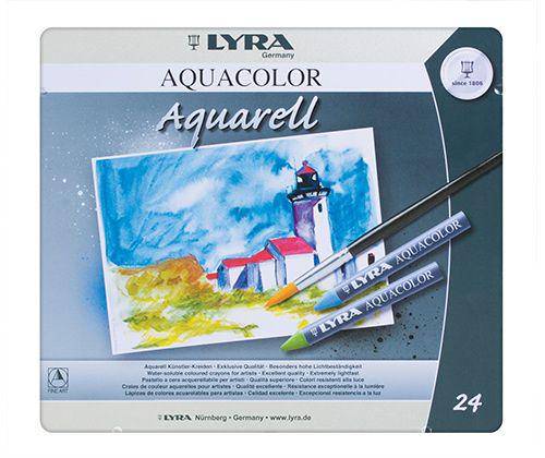 Lyra Aquacolor Coloured Crayons Pack of 24