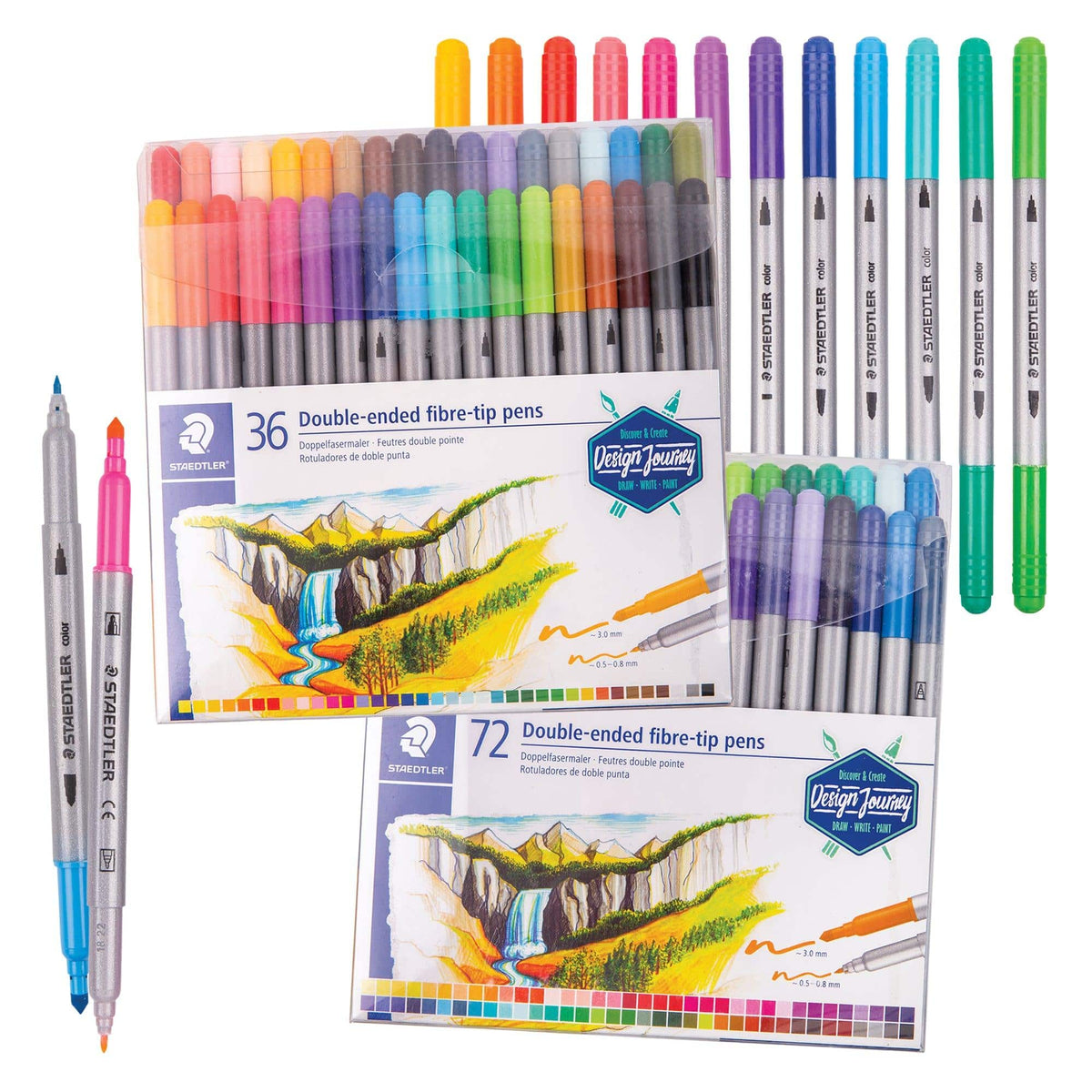 Staedtler Double-Ended Fibre Tip Coloured Pens | Zart