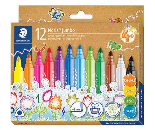 Staedtler Noris Jumbo Triangular Markers Pack of 12 | Zart