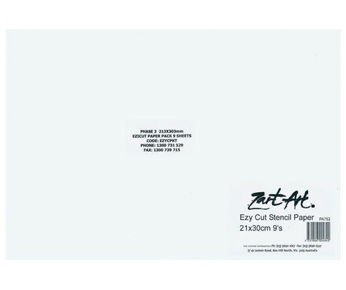Ezy Cut Stencil Paper 85gsm 21 x 30cm Pack of 9 | Zart