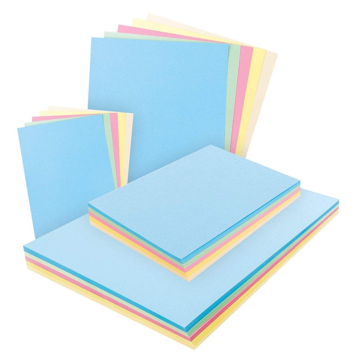 Coloured Pastel Cardboard 220gsm Pack of 100 | Zart