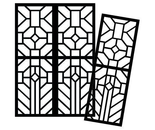 Zart Cardboard Stained Glass Frames Pack of 20